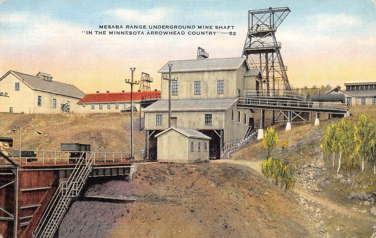Mesaba Range Underground Mine Shaft Minnesota Mining ca 1940s Vintage ...