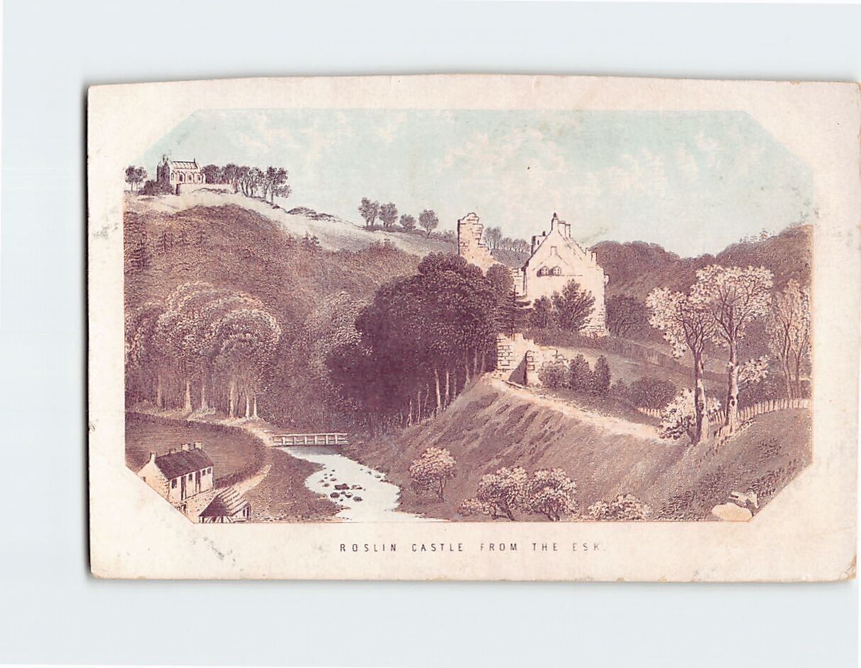 Postcard Roslin Castle From The Esk Roslin Scotland | Europe - United ...
