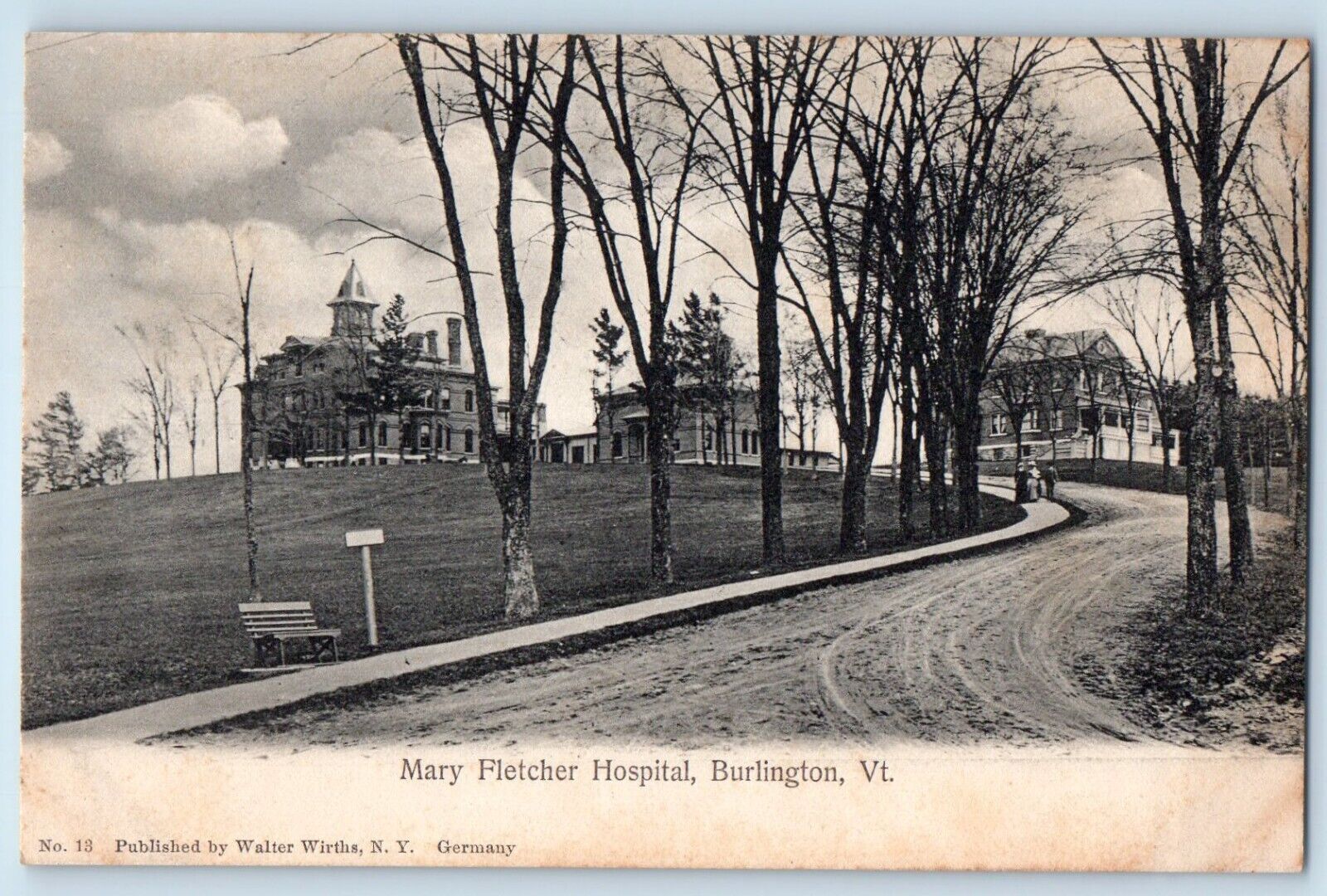 c1905 Burlington Vermont VT Postcard Mary Fletcher Hospital Building ...