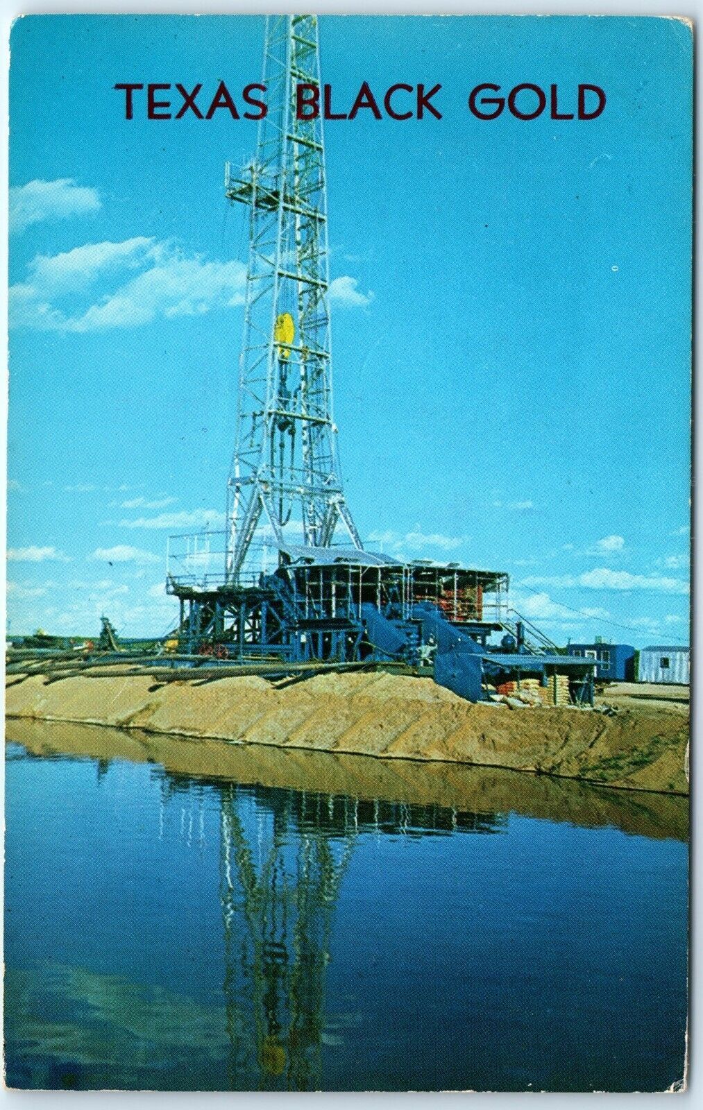 c1960s Texas Wildcat Oil Drilling Rig Morning Sun IA 1st Rural Route ...