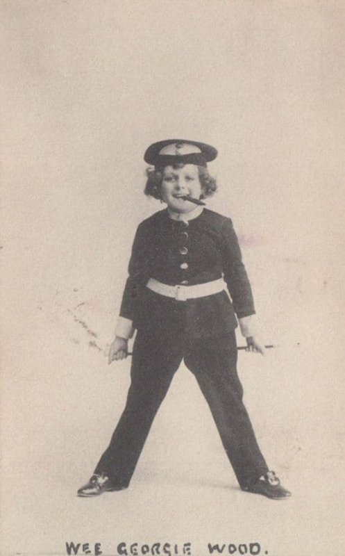 Georgie Wood Antique Hollywood Child Star Pretend Smoking Old Postcard ...