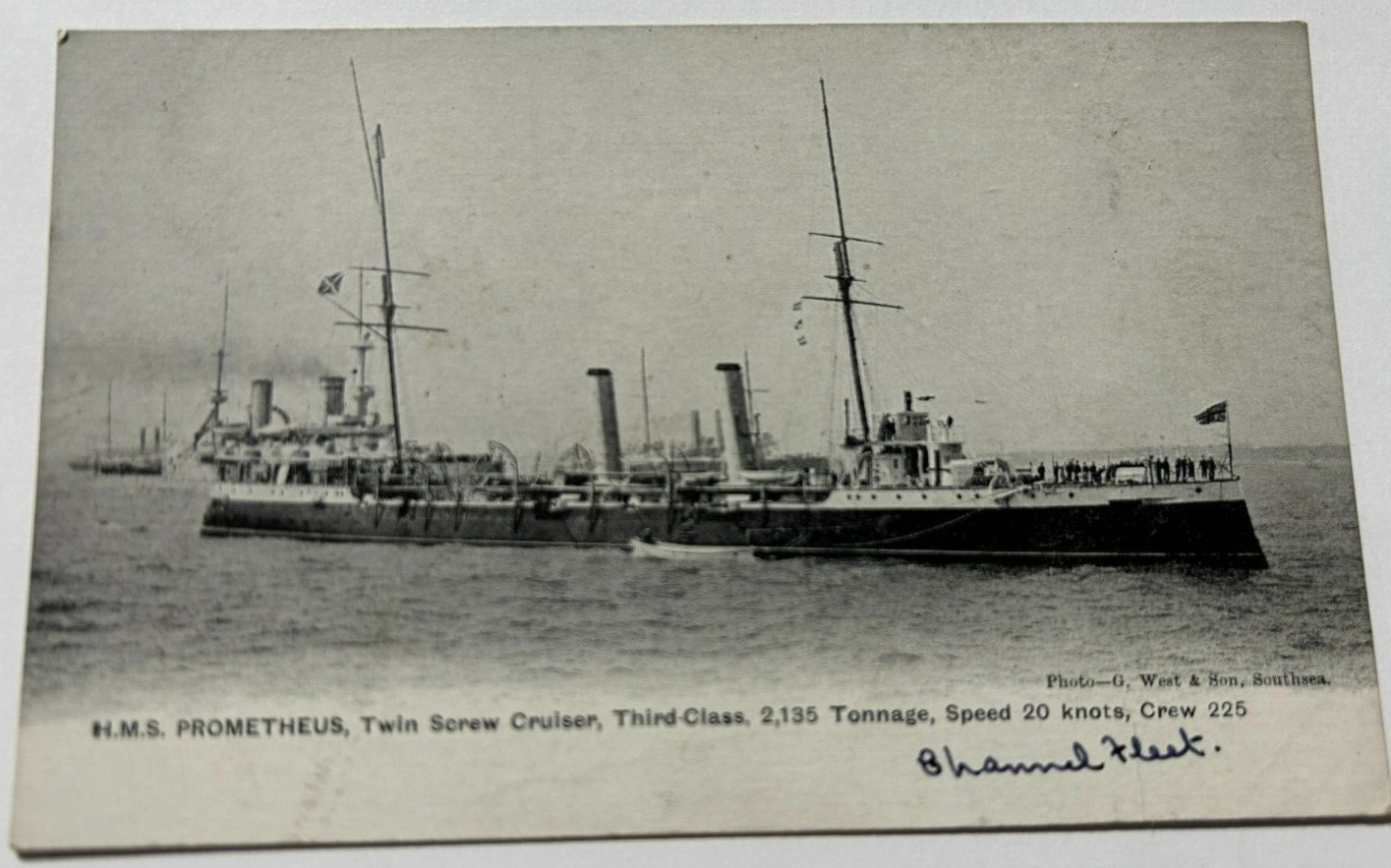 UK British Royal Navy HMS Prometheus Cruiser Vintage Postcard | Europe ...