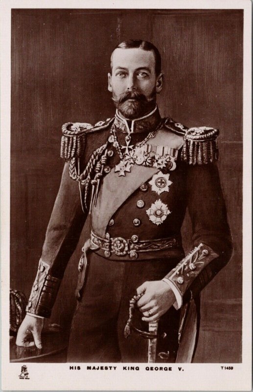 His Majesty King George V British Royalty Unused Tuck Real Photo ...