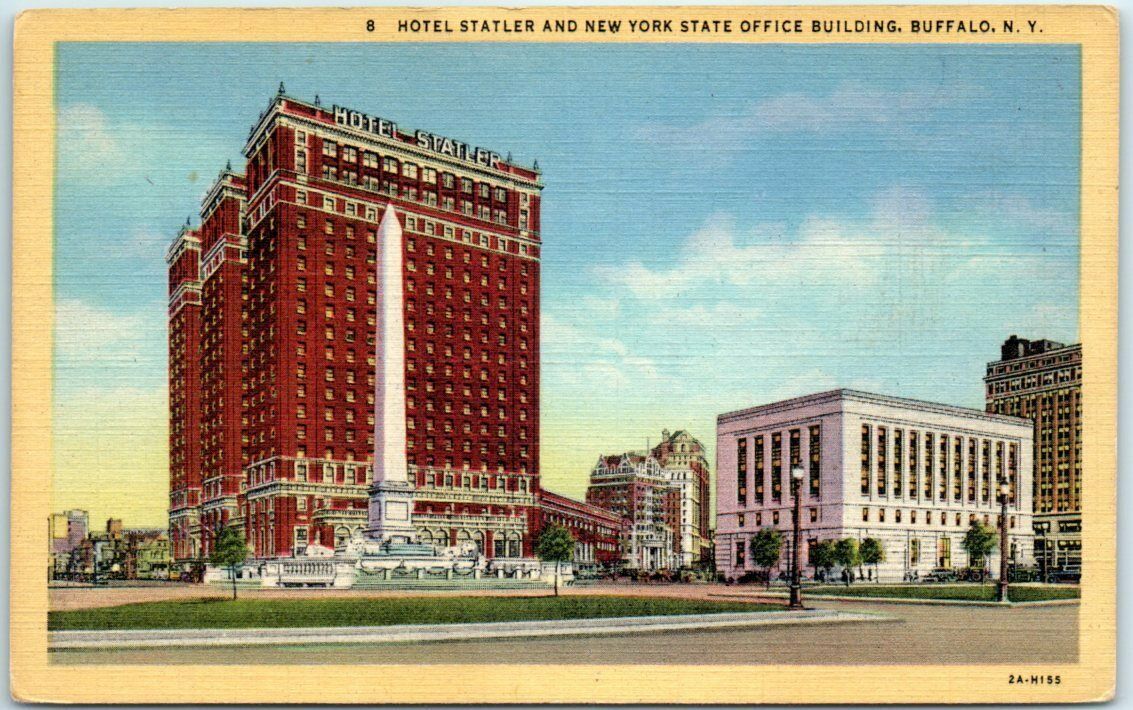 Postcard - Hotel Statler and New York State Office Building - Buffalo ...