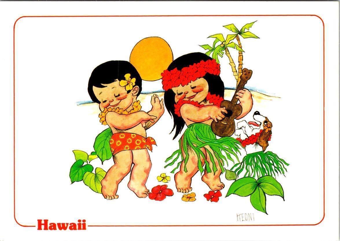 3~4X6 Postcards HI Hawaii HAWAII'S KEIKIS Island Children~Dog~Keiki ART ...