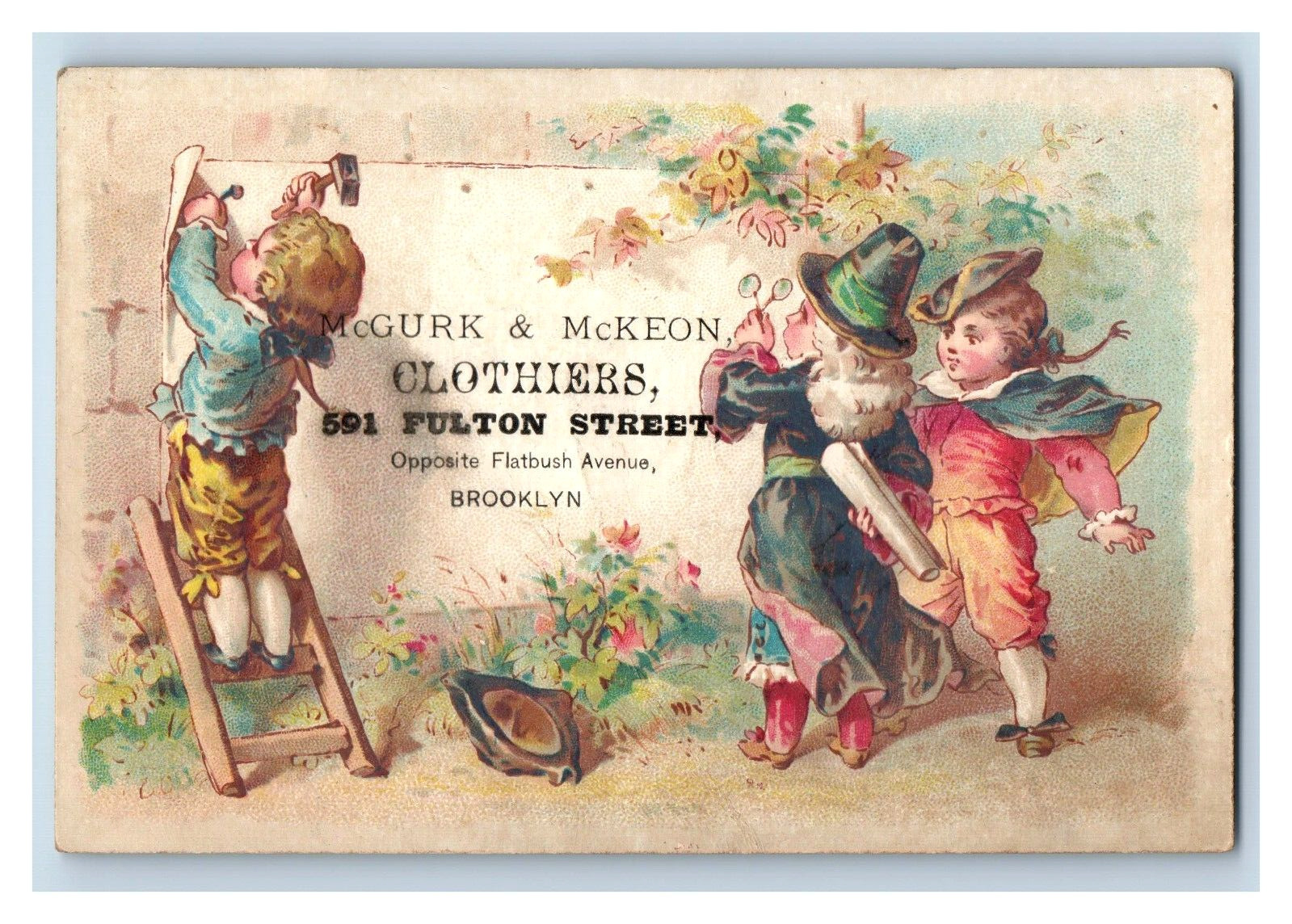 1880s McGurk & Mckean Clothiers Colonial Children Street Sign P180 ...