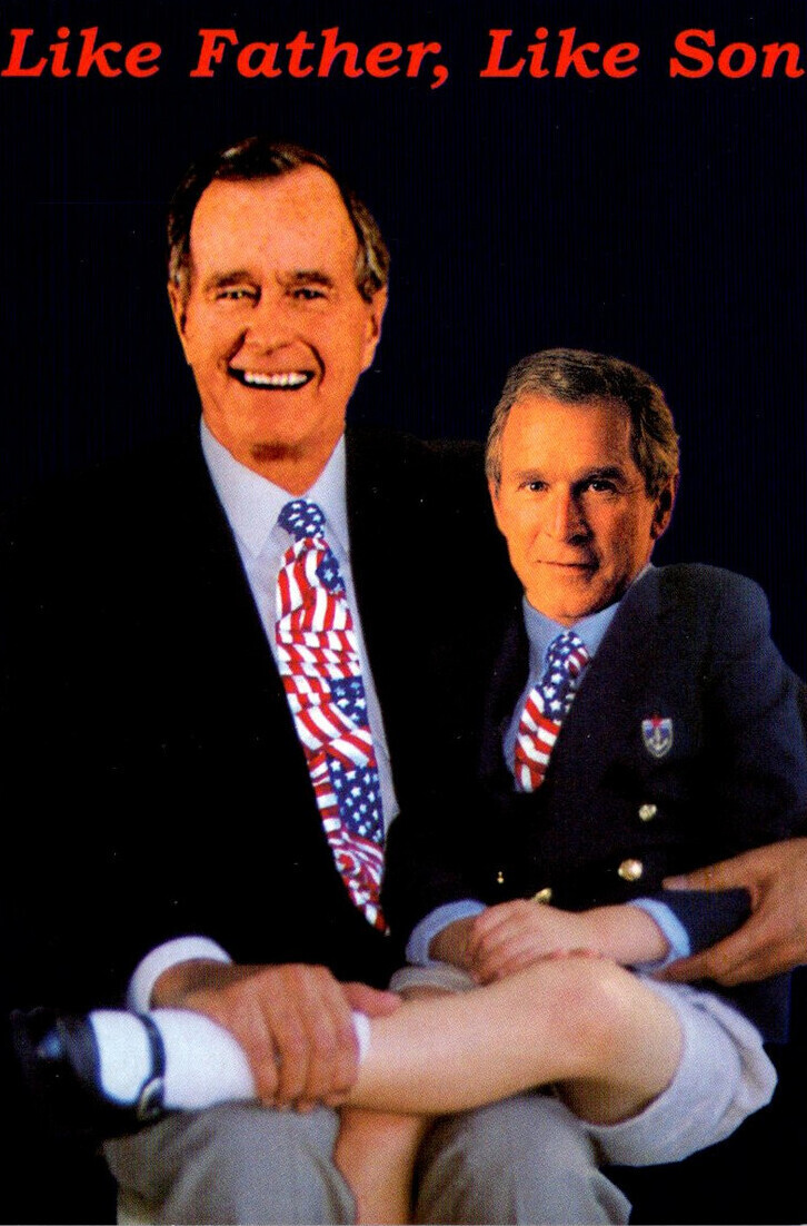 Humour Like Father Like Son "Big George" and "Little George" Bush ...
