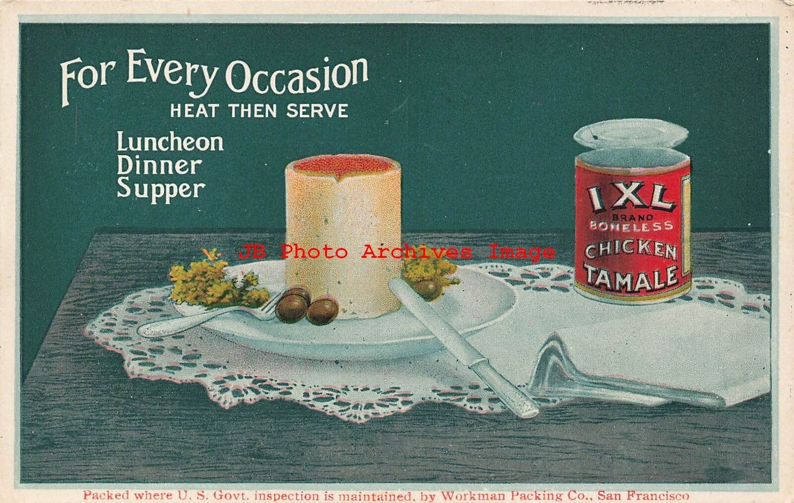 Pan Pacific Expo, PPIE, Advertising Postcard, Workman Packing,IXL ...