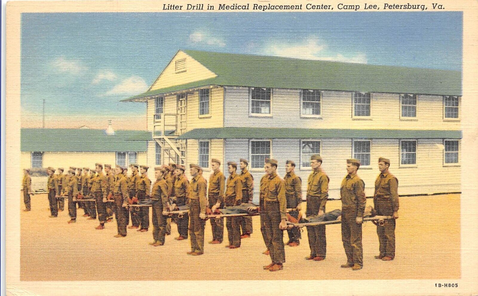 Camp Lee Petersburg Virginia WWII Military Army 1941 Postcard Litter ...