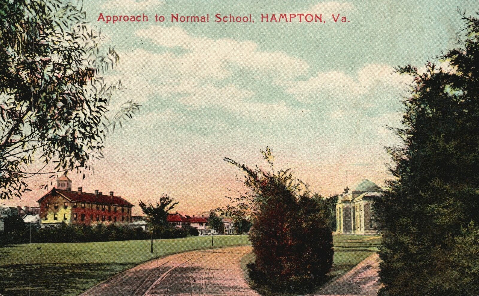 Vintage Postcard 1910's Approach To Normal School Hampton Virginia TP&A ...