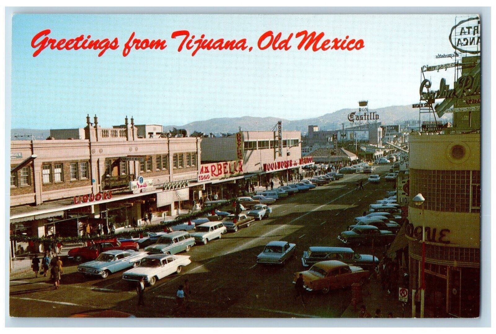 Tijuana Old Mexico Postcard Avenida Revolucion Exterior Building ...