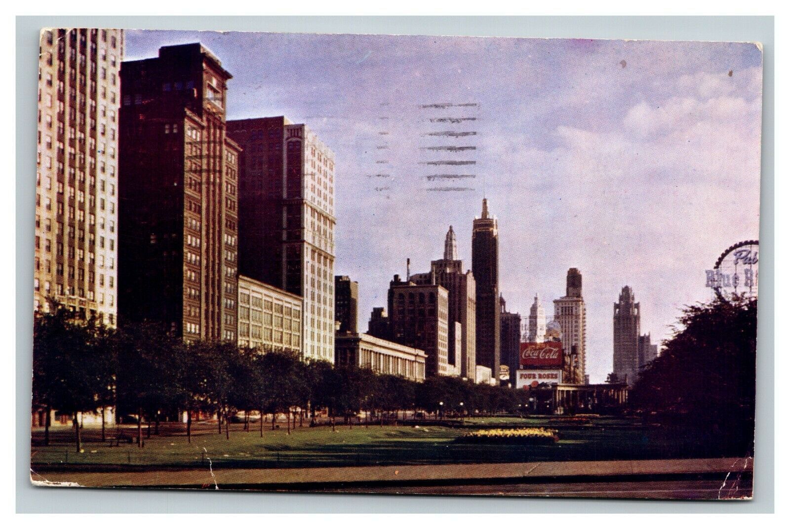 Vintage 1949 Postcard Michigan Ave Wrigley Building Tribune Tower ...
