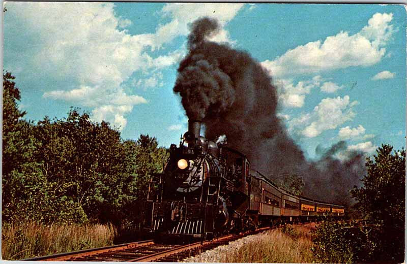 Postcard TRAIN SCENE Between Bellows Falls & Chester Vermont VT AK9825 ...