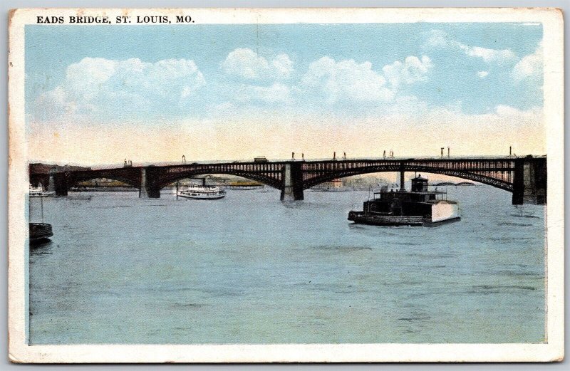 Vtg St Louis Missouri MO Eads Bridge 1920s View Old Postcard | United ...