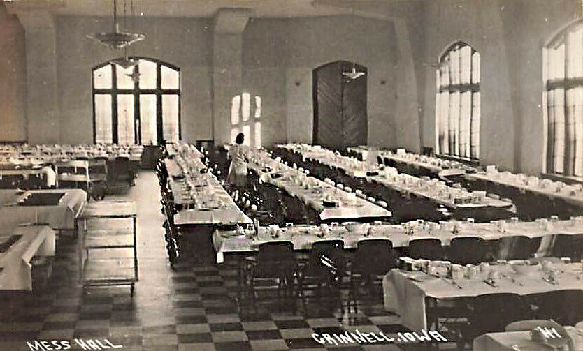 Grinnell IA Grinnell College Mess Hall Real Photo postcard | United ...