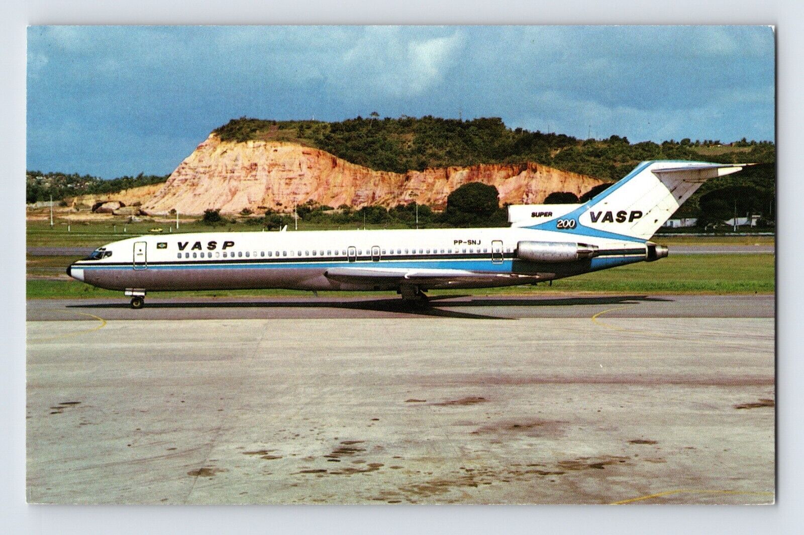 Postcard VASP Airlines Airplane Boeing 727 2A1 Advances 1980s Unposted ...
