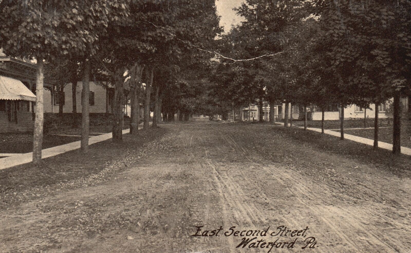 Vintage Postcard 1912 East Second Street Road Highway Waterford ...