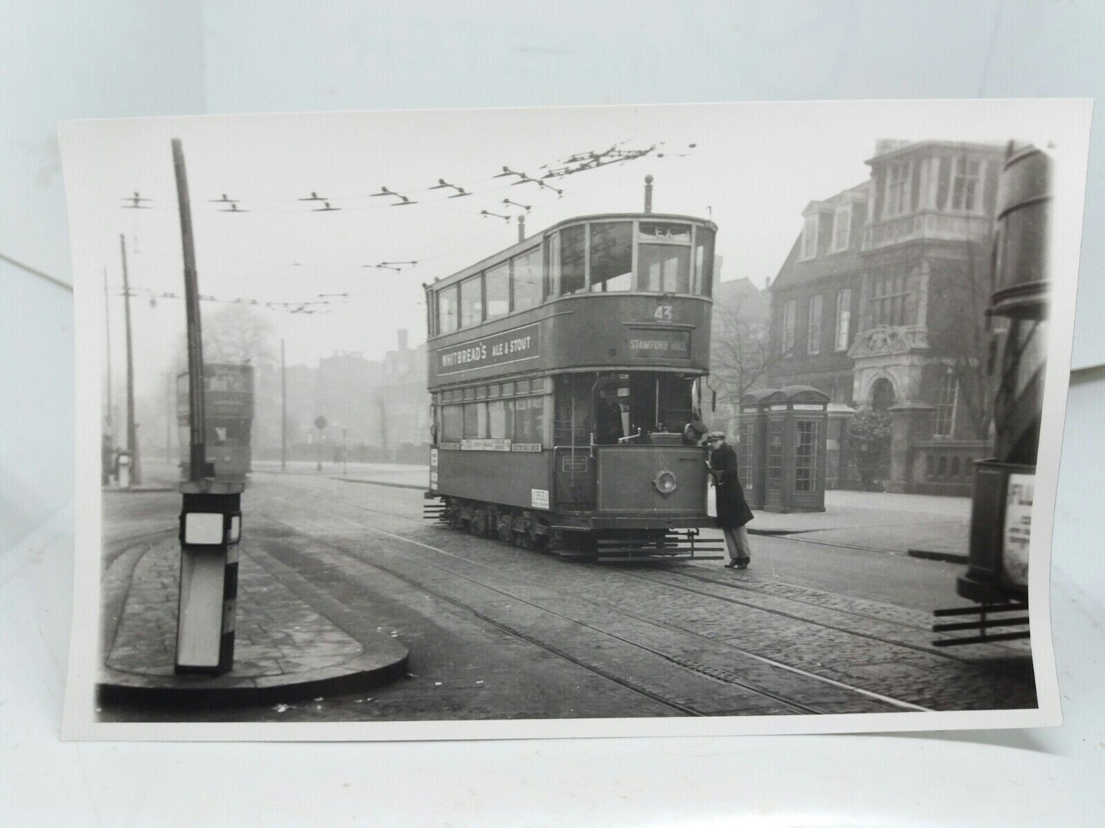 Original Vintage Photo London Tramsport Tram no 43 Stamford Hill ...