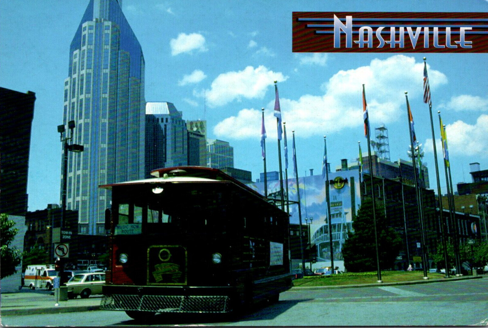 Tennessee Nashville Trolley Stop At Riverfront Park On 1st Avenue ...