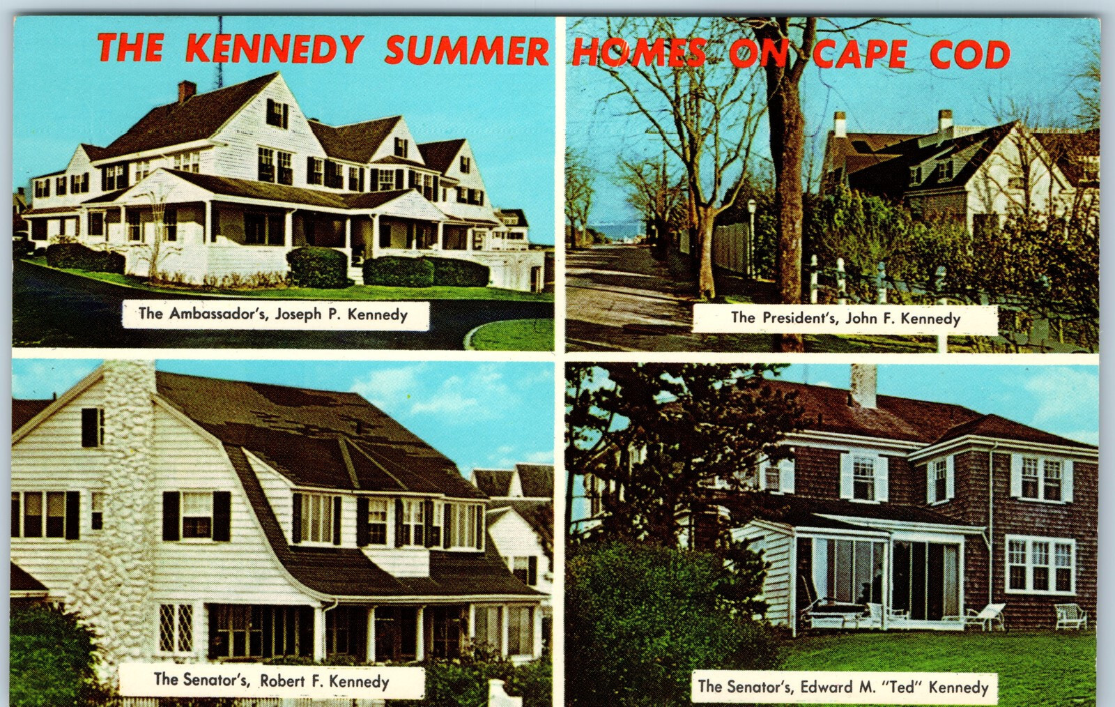 1965 Hyannis Port, Cape Cod, MA 4 View President Kennedy Compound ...
