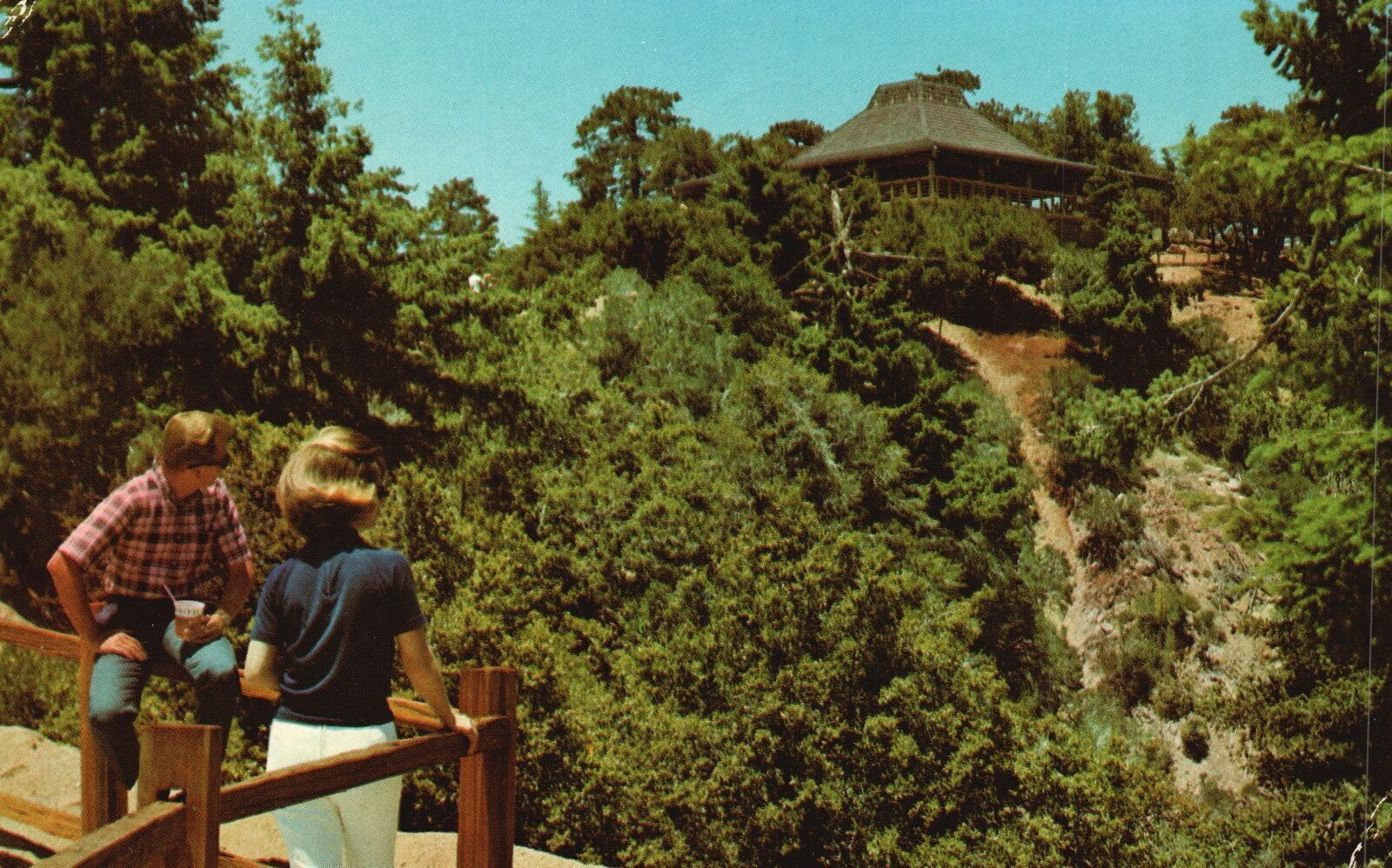 Postcard Mt. Wilson Skyline Park The Pavilion From Signal Point ...