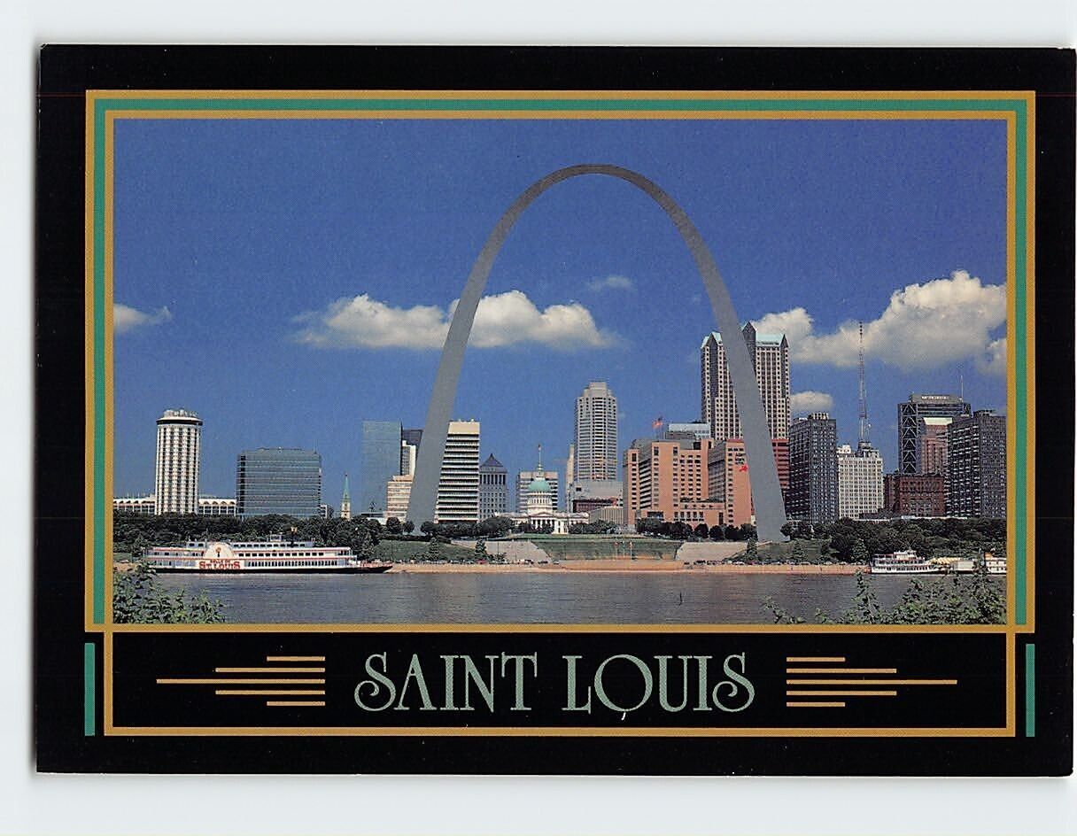 Postcard The magnificent skyline of the Gateway City, St. Louis ...
