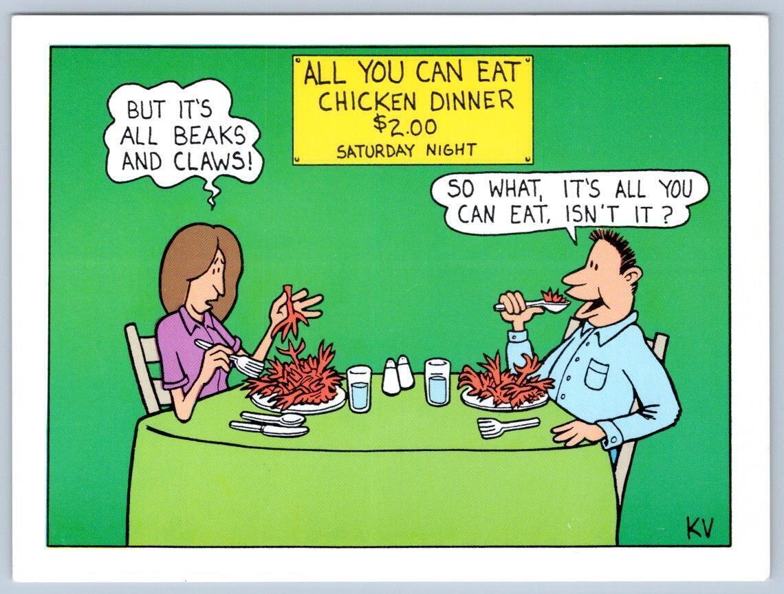 1980'S ALL YOU CAN EAT Chicken Beaks & Claws*Robert Cavey KV Cartoon ...