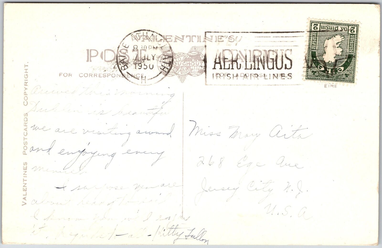 1950s College Green And Bank Of Ireland Dublin Ireland Broadway Posted ...