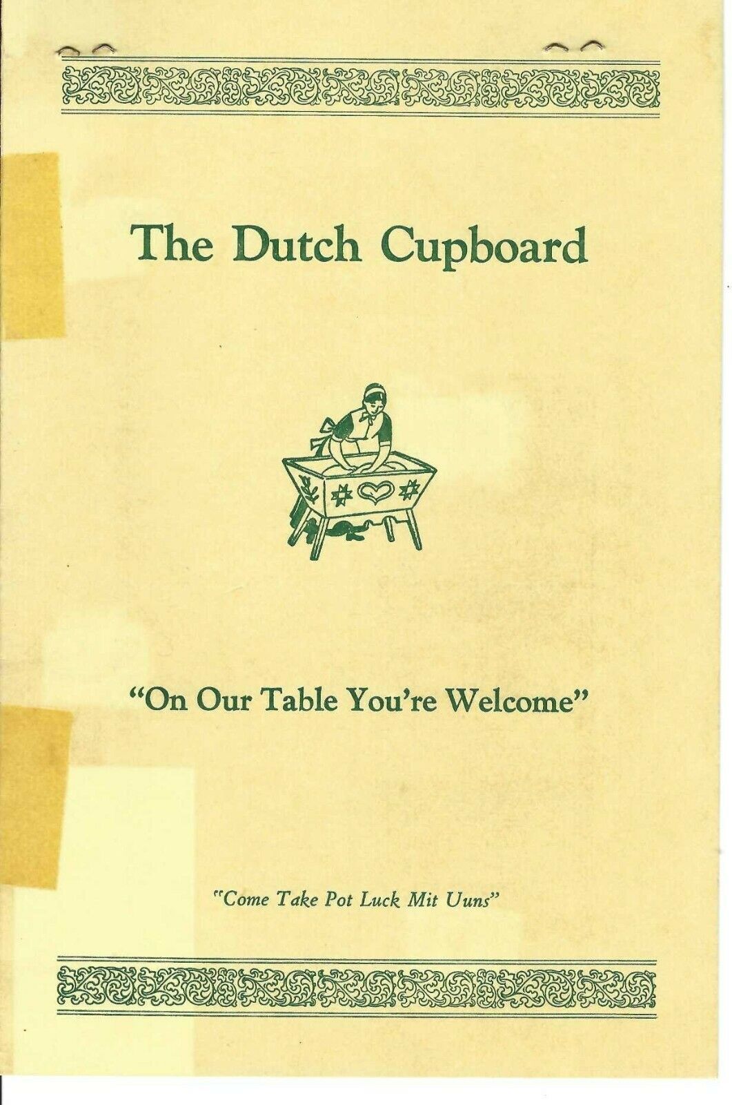 MK-088 The Dutch Cupboard Restaurant Menu 1940's to 1950's Vintage ...