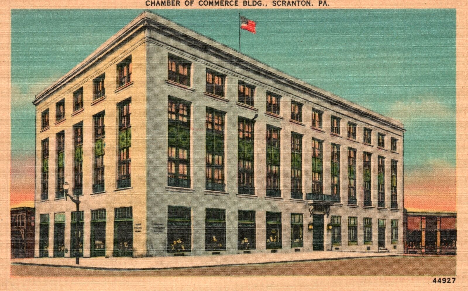 Vintage Postcard 1930's View Chamber of Commerce Building Scranton ...