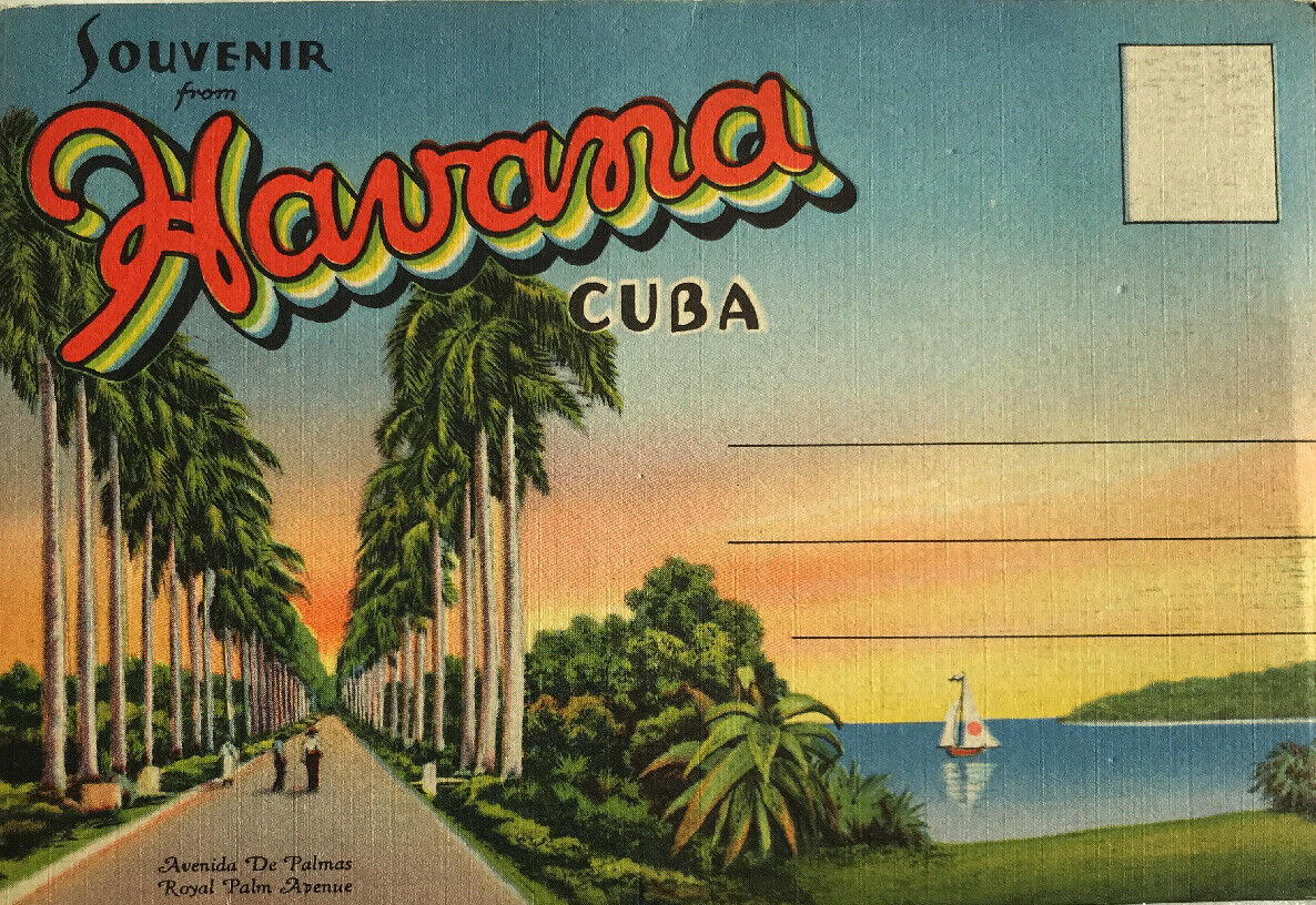 Vintage Havana Cuba 1940s Cuban Cities and Farmland Linen Postcard Book ...