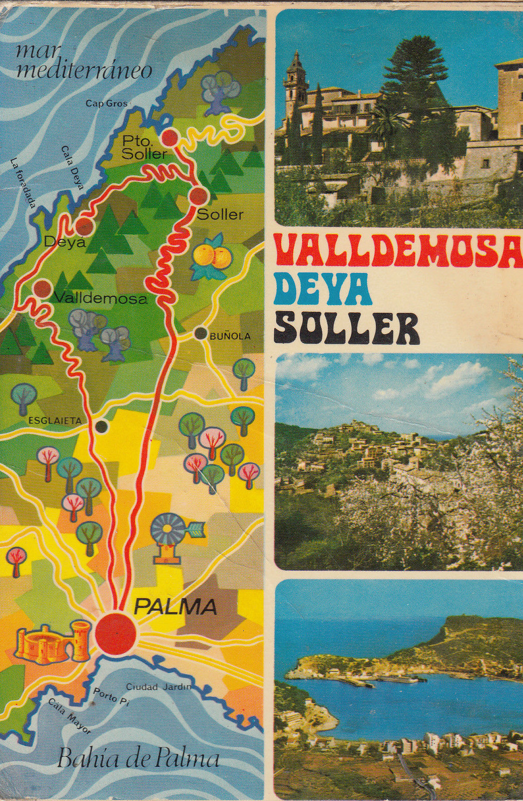 BF22919 valldemosa deya soller map cartes geographiques spain front ...