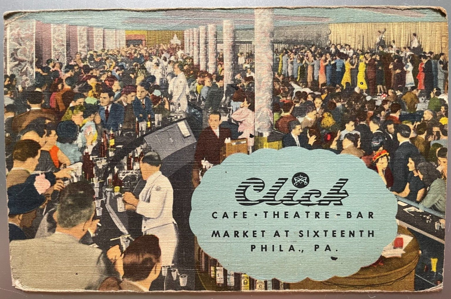 Vintage Postcard 1948 CLICK, Cafe, Theatre, Bar, Market at 16th ...