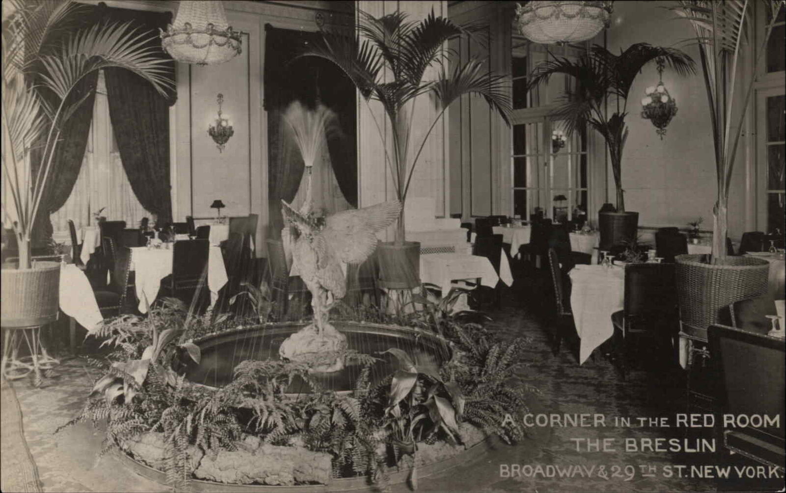 New York City The Breslin Red Room Broadway & 29th Real Photo Postcard ...