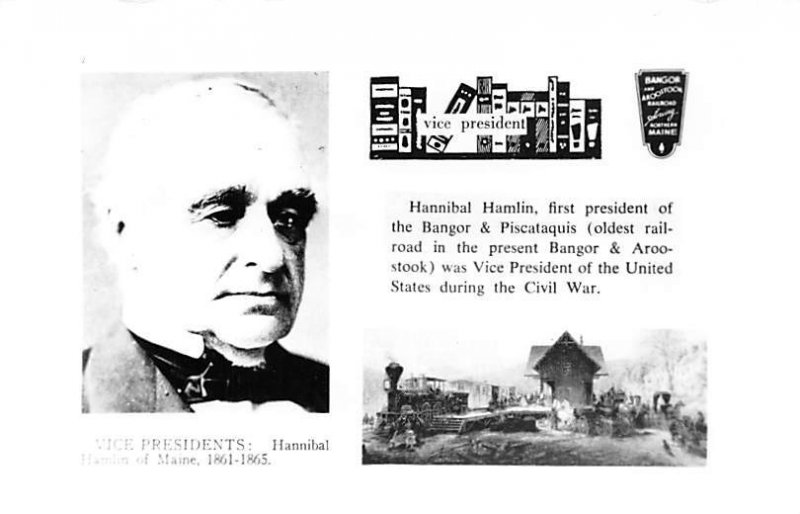 Hannibal Hamlin Vice President 1861 To 1865 View Postcard Backing ...