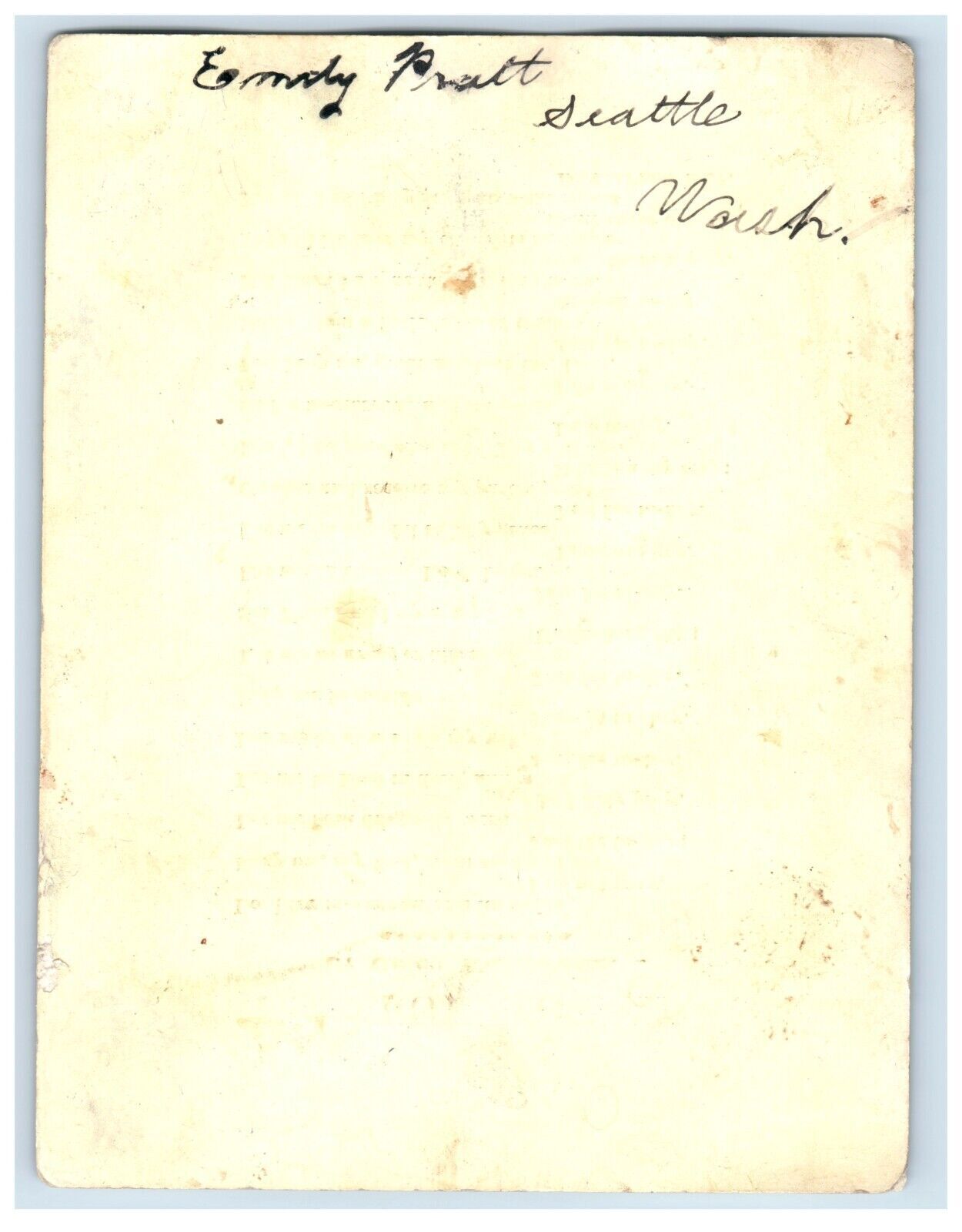 1880s Victorian Religious Card "Just For Today" Poem By Canon ...