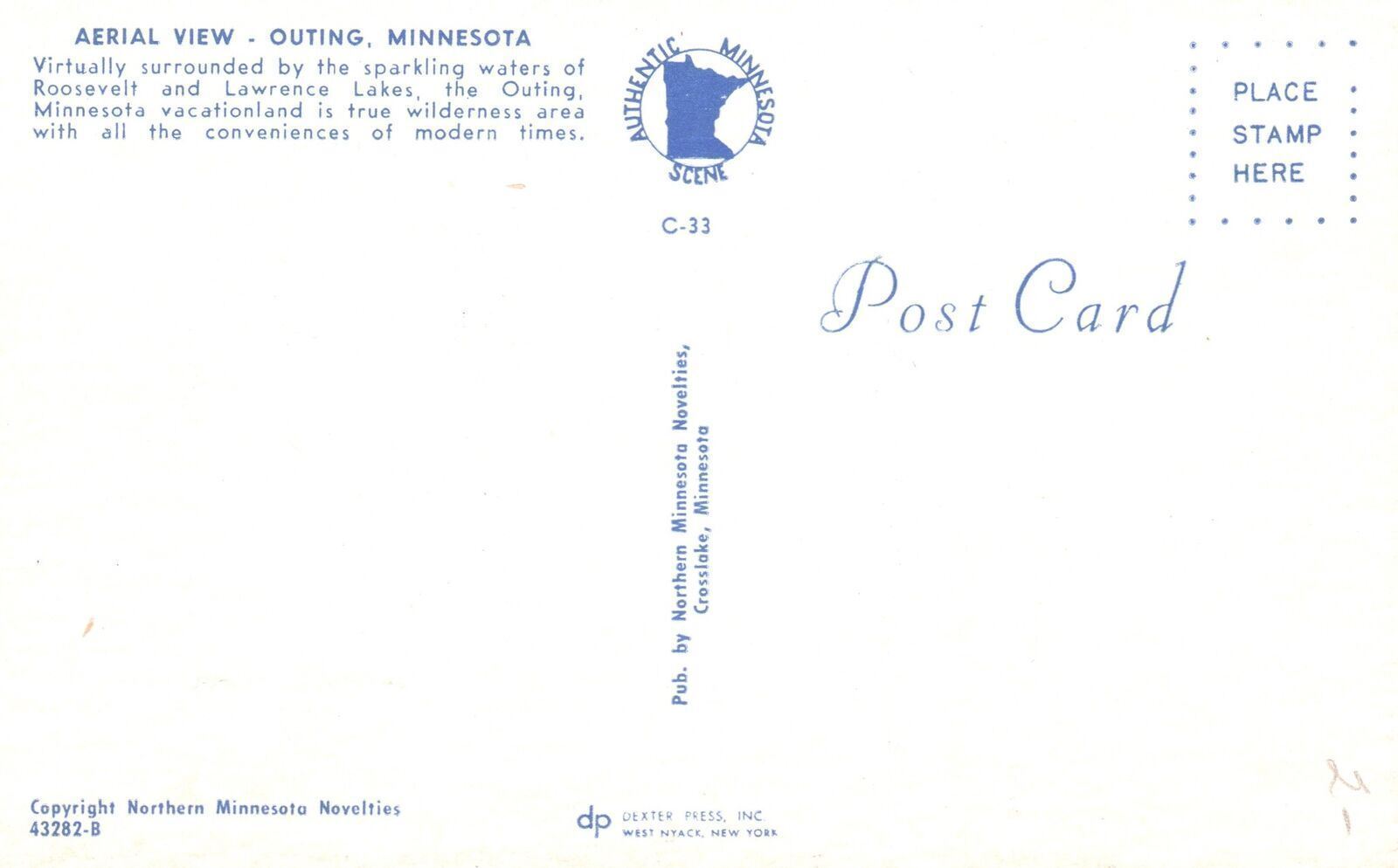 Vintage Postcard Aerial View Sparkling Waters Wilderness Area Outing ...