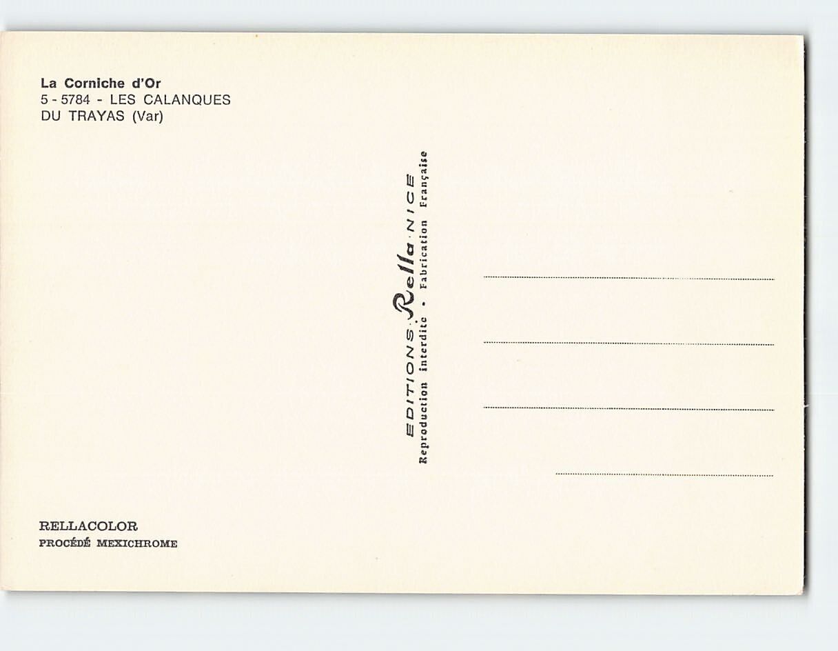 Postcard Les Calanques Du Trayas, La Corniche d'Or, France | Europe ...