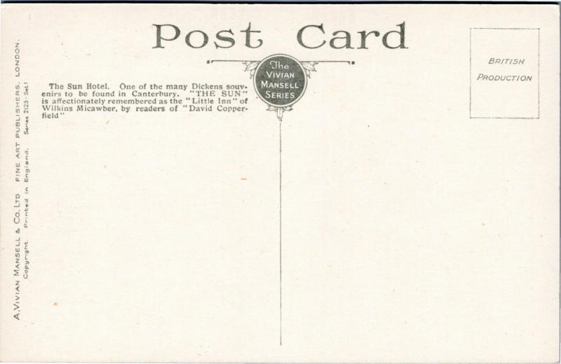 Anne Croft Little Inn of Wilkins Micawber Canterbury Vivian Mansell ...