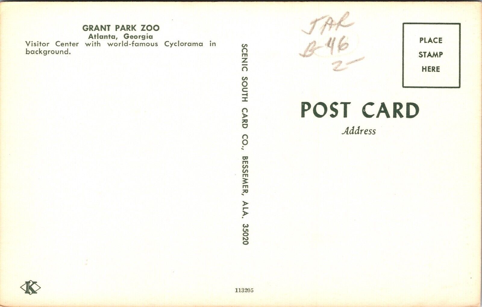 Grant Park Zoo Atlanta Georgia GA Visitor Center Cyclorama Cars Flags ...