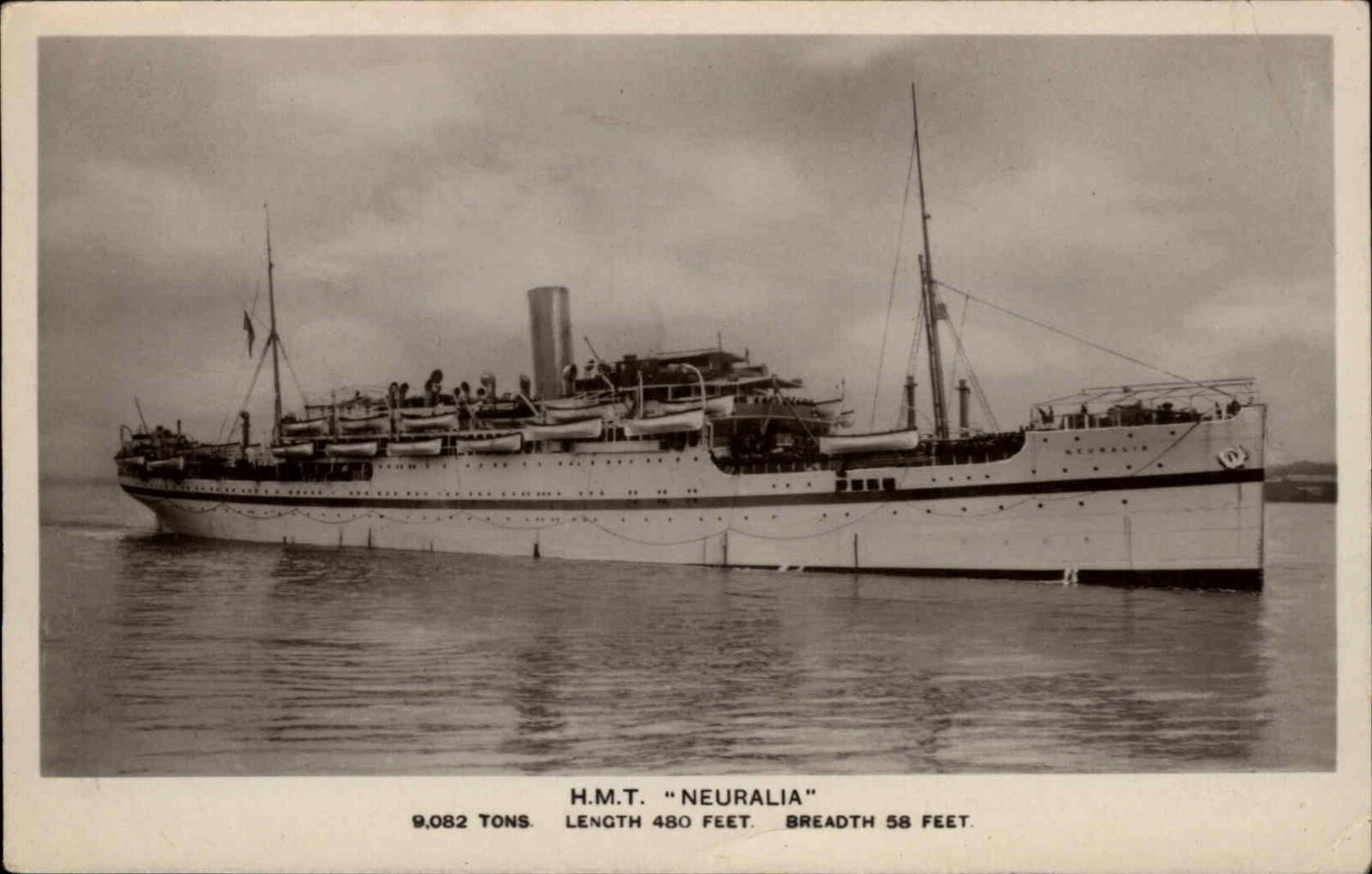 Vintage RPPC Cruise Ship Steamer HMT Neuralia Real Photo 1931 Ship ...