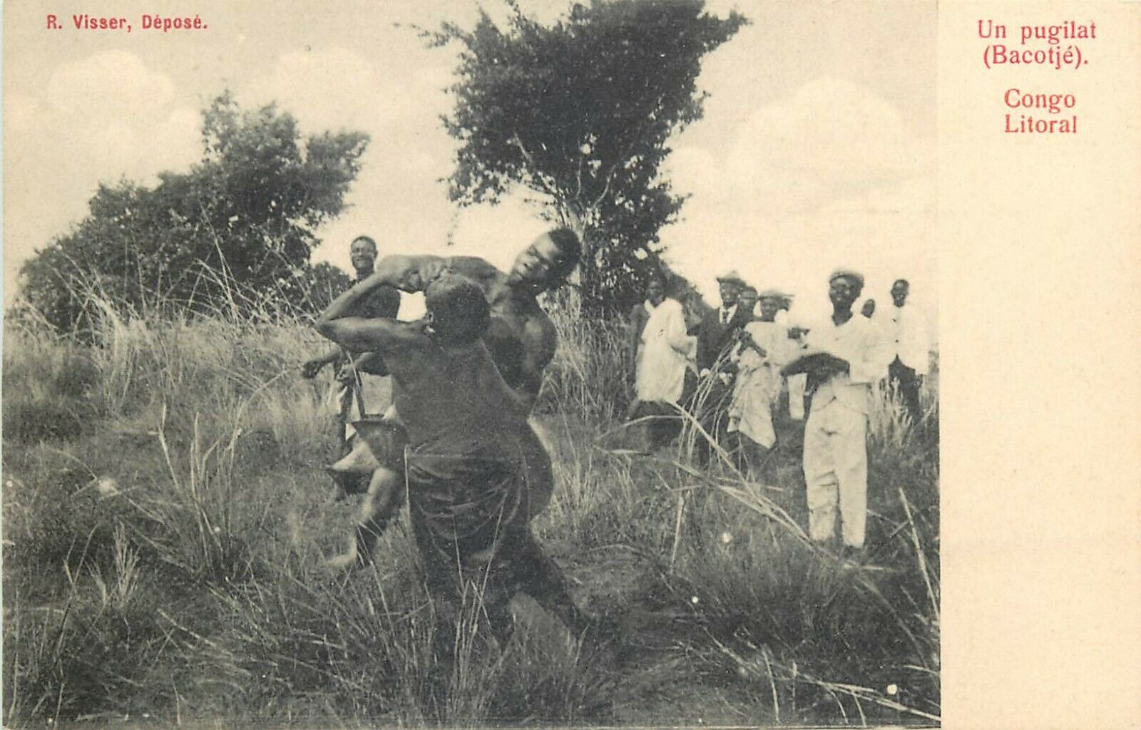 Belgian Congo Belge un pugilat Bacotje Congo Litoral ethnic boxer ...