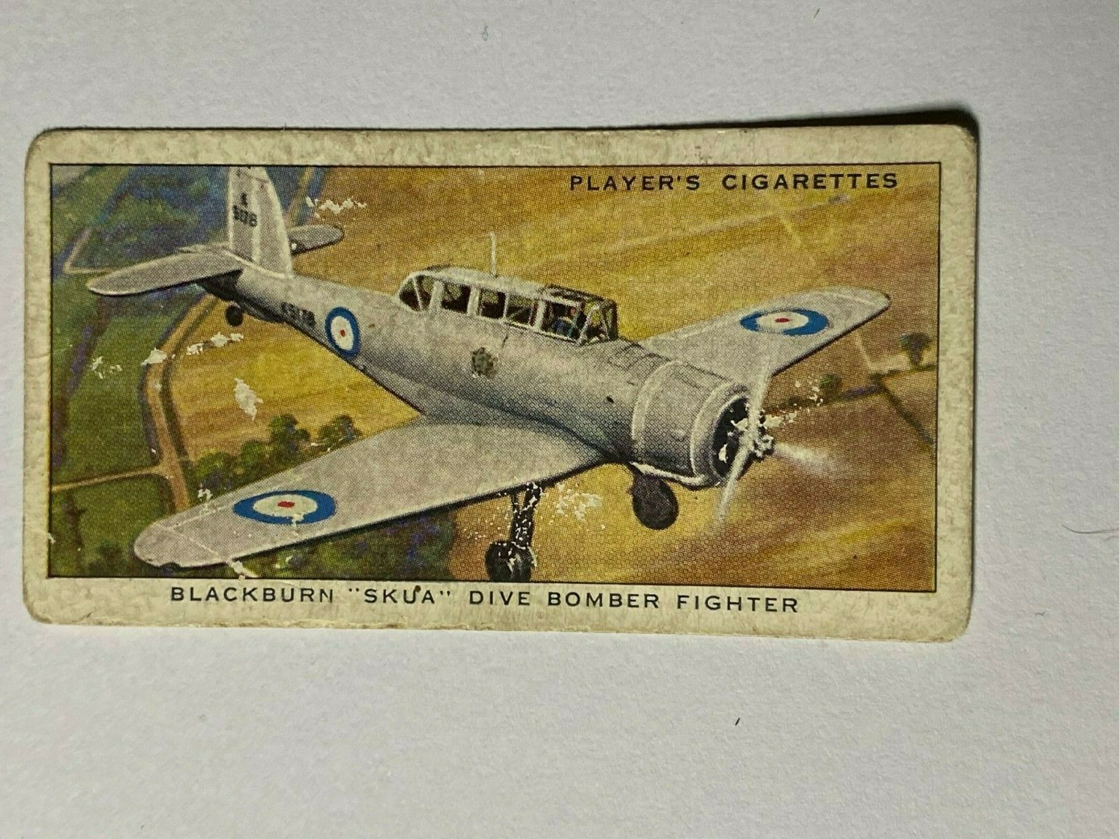 Cigarette Card - Players Aircraft of the RAF #07 Blackburn Skua Dive ...