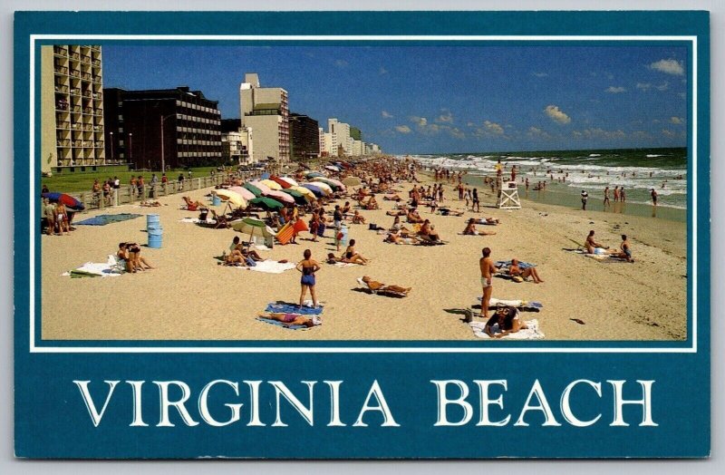 Virginia Beach VA Shoreline Oceanfront Coast Ocean Waves Vintage UNP ...
