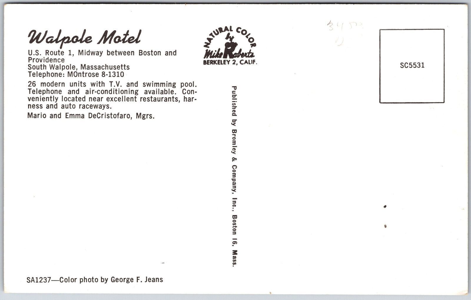 Walpole Motel South Walpole Massachusetts MA Swimming Pool Modern Units ...