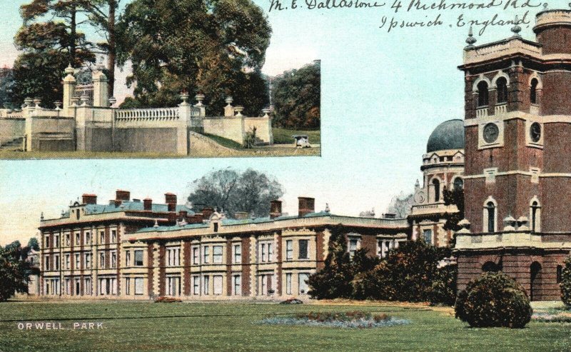 Vintage Postcard Orwell Park Estate In The Village of Nacton Suffolk ...