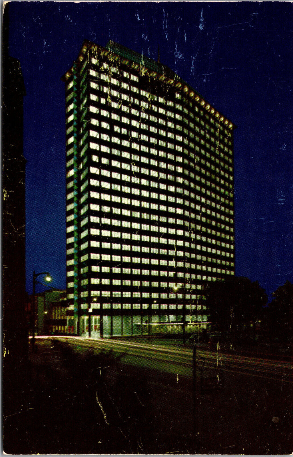 BC Electric Building Night View Construction Completed 1957 Vintage ...