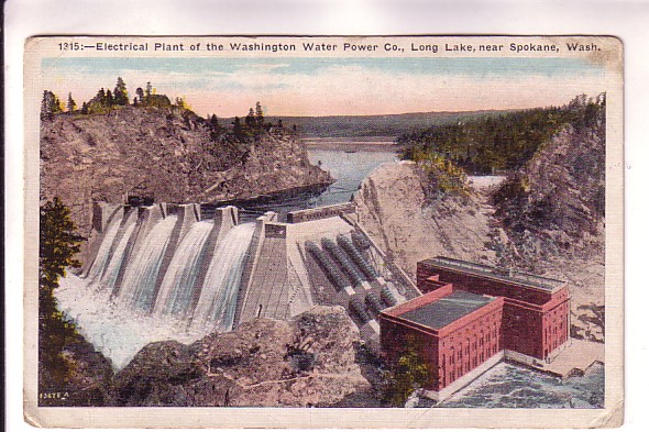 Electrical Plant and Dam, Washington Water Power Company, Long Lake ...