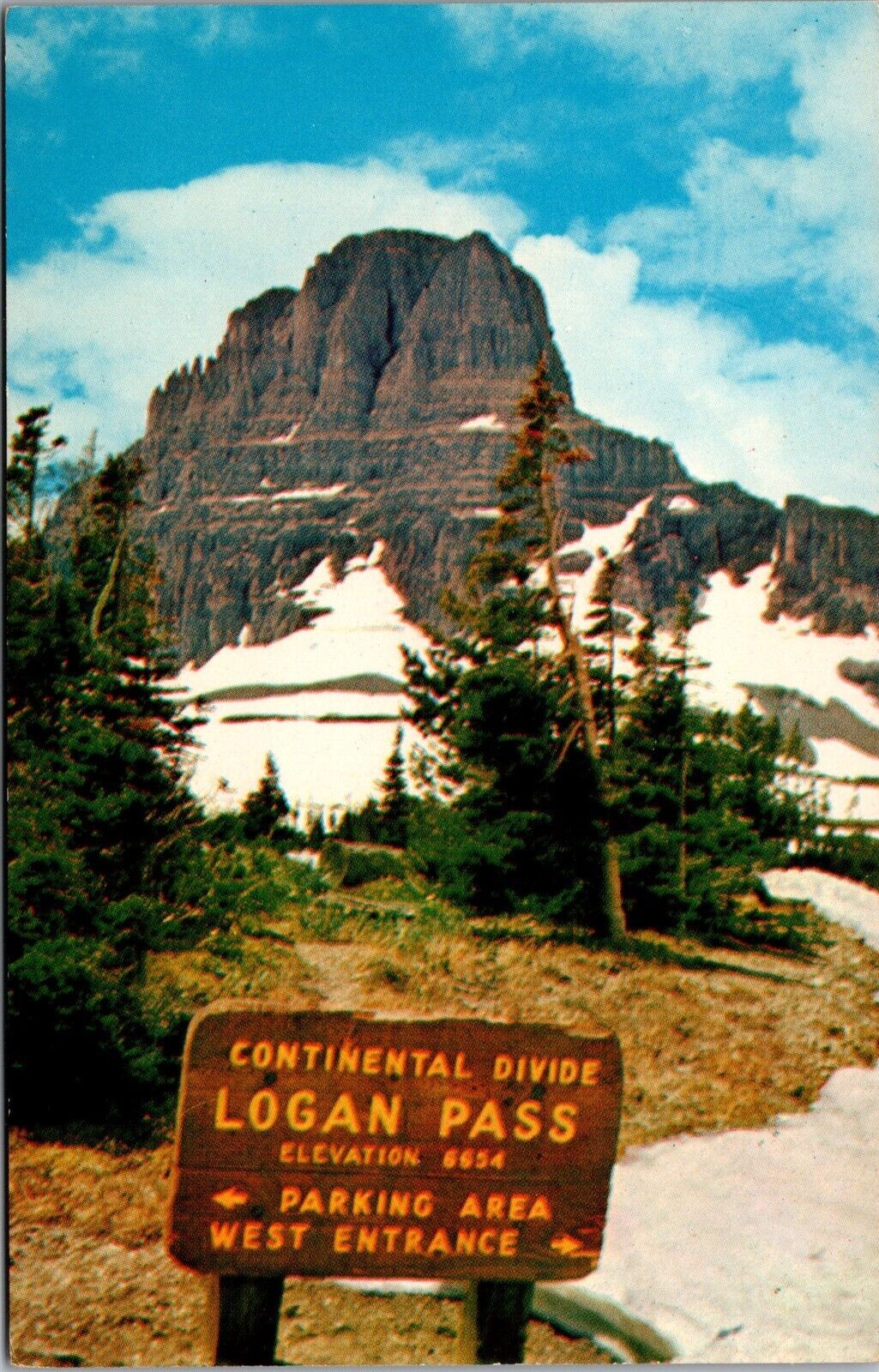 Vtg Montana MT Logan Pass Continental Divide Glacier National Park ...