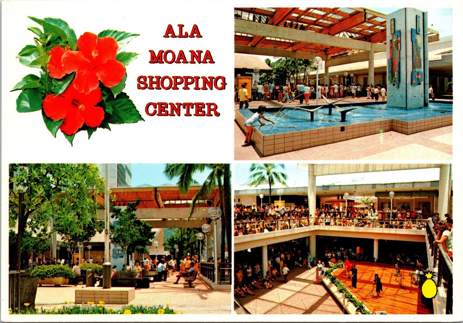 Continental Size Postcard Multiple Views of the ALA Moana Shopping ...